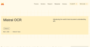 Mistral OCR：PDFの画像認識を助ける最先端のOCRモデル - 株式会社ProFab